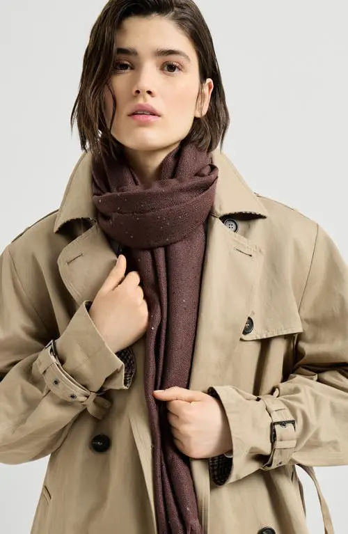 Brunello Cucinelli Cashmere And Silk Diamond Yarn Scarf