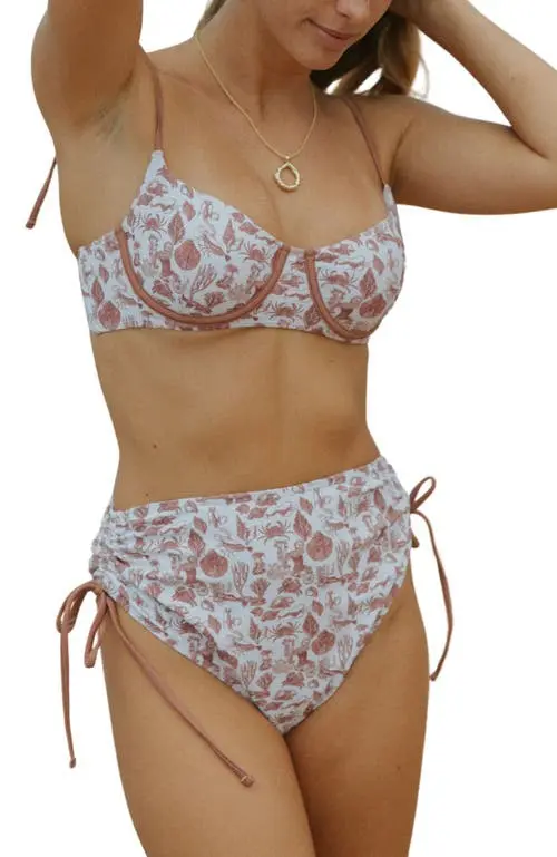 GEODE SWIMWEAR Marina High Waisted Bottoms - Red