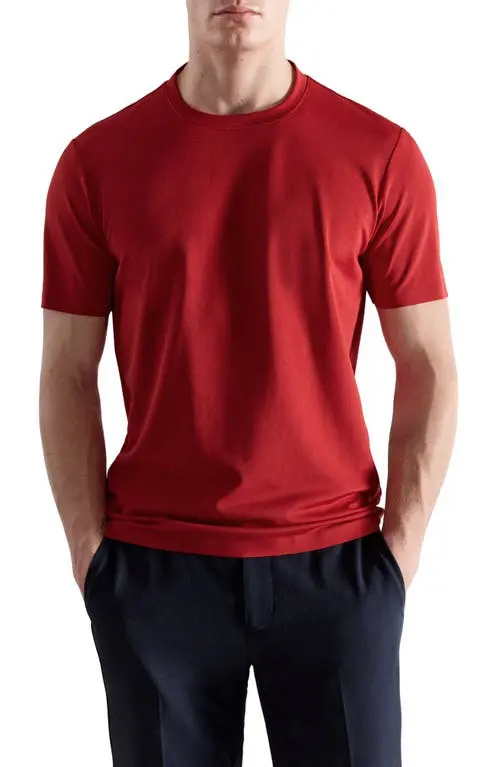 Mango Slim Fit Coolmax® Solid T-shirt - Red