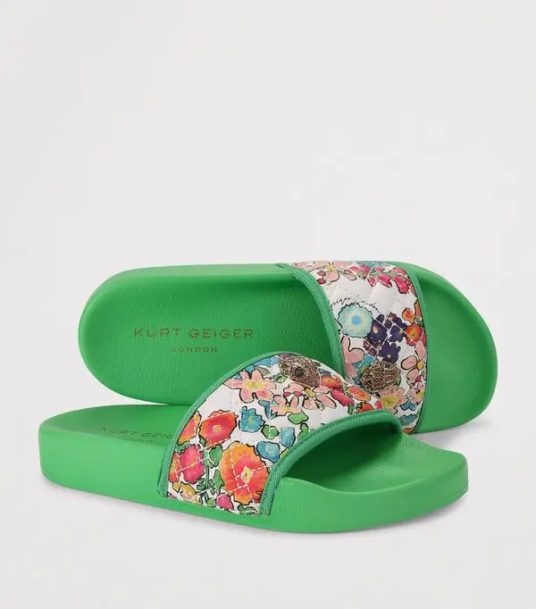 Kurt Geiger Meena Eagle Slides With Floral Motif