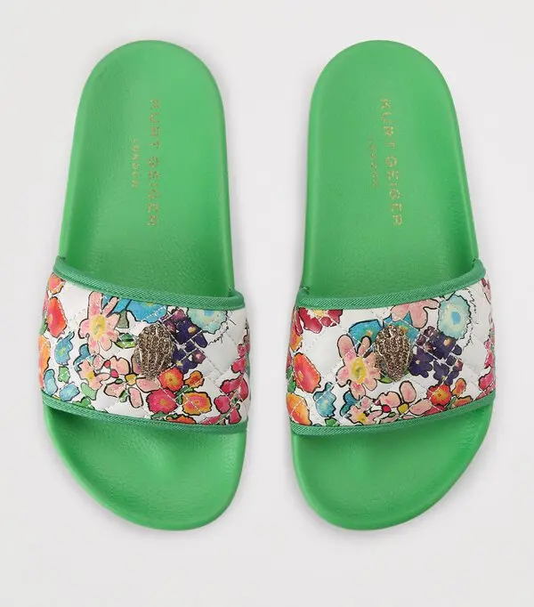Kurt Geiger Meena Eagle Slides With Floral Motif