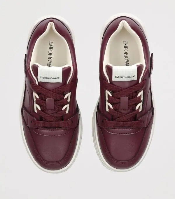 Giorgio Armani Paneled Leather Sneakers