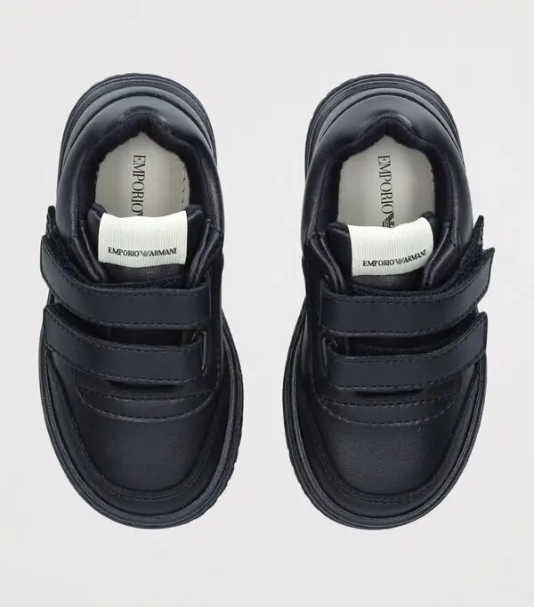 Giorgio Armani Leather Velcro Sneakers