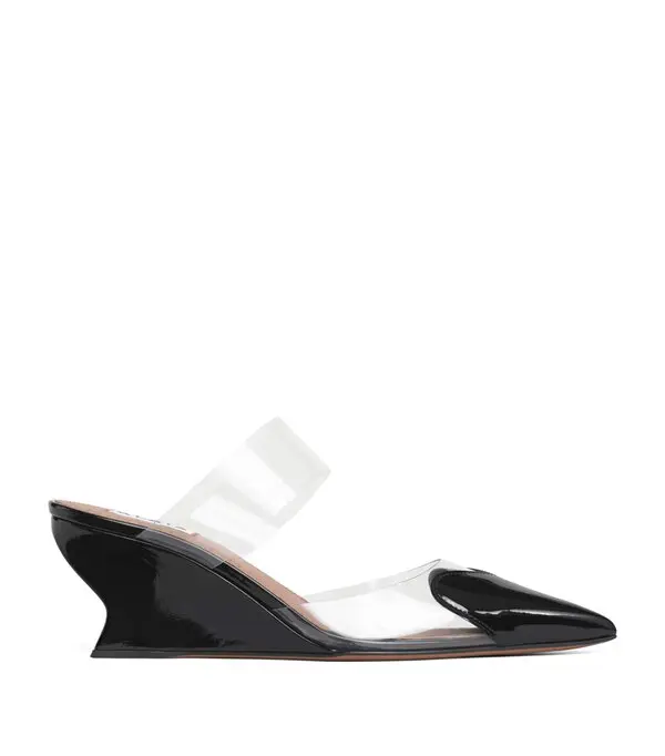 Alaïa Le Coeur Wedge Mules - Black