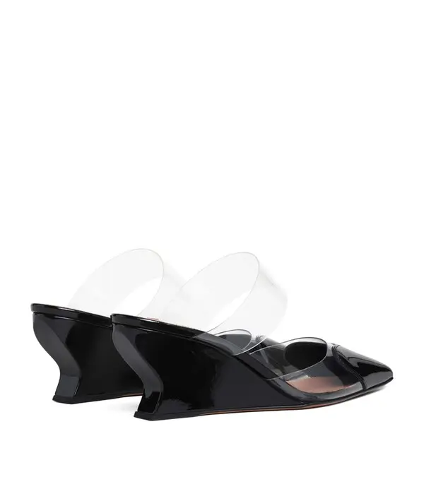 Alaïa Le Coeur Wedge Mules - Black