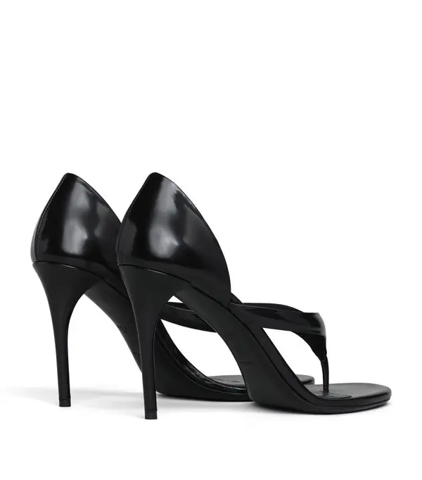Alaïa Heeled Leather Thong Sandals