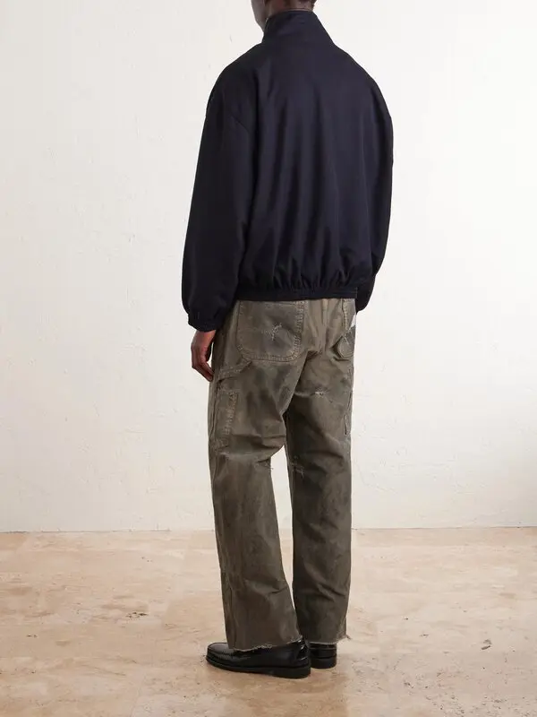 PALY HOLLYWOOD Embroidered Printed Wool-blend Zip-up Track Jacket
