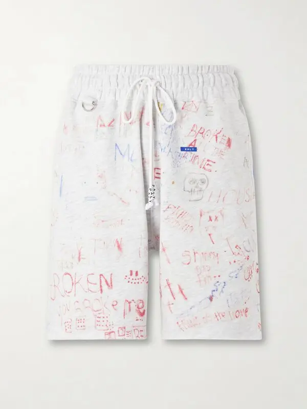 PALY HOLLYWOOD Joshua Tree Printed Cotton-jersey Shorts