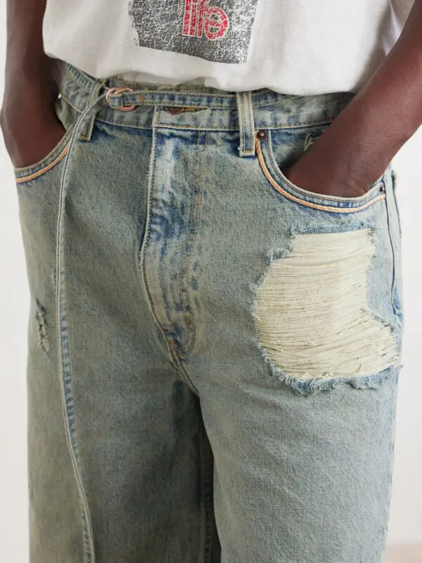 PALY HOLLYWOOD Good Good Times Distressed Denim Shorts