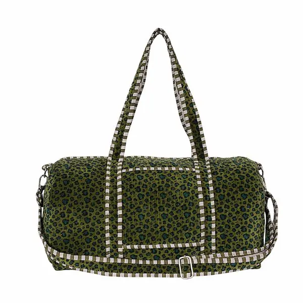 CYC Velvet Leopard Weekender Bag - Green