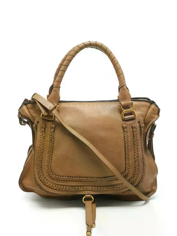 Chloé Marcie Leather Shoulder Bag - Neutrals