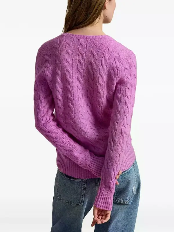 Polo Ralph Lauren Cable Knit V-neck Sweater - Pink