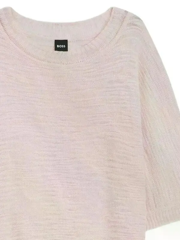 BOSS Textured Knit Scoop Neck Jumper