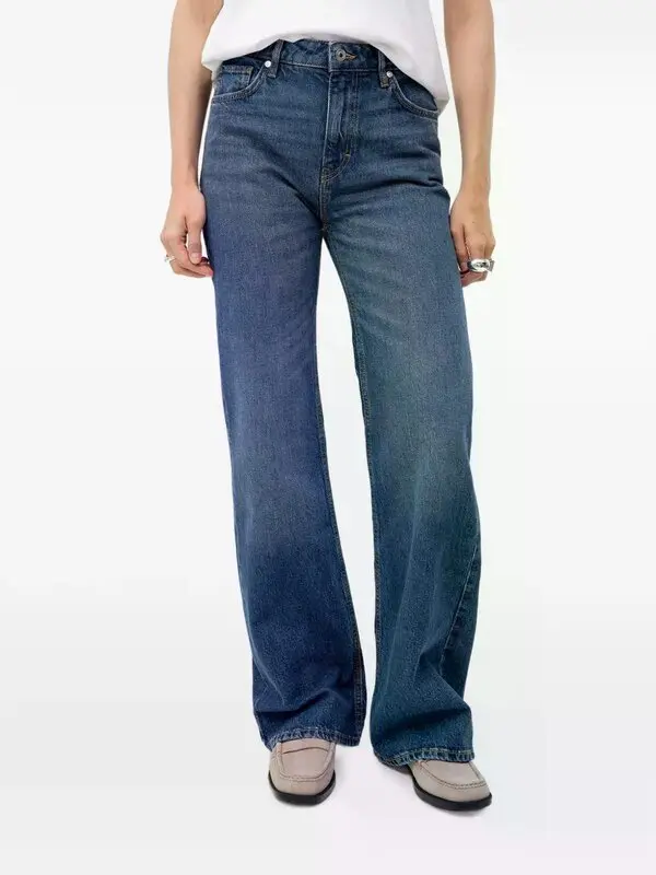 Hugo Straight-leg Jeans With Logo Patch