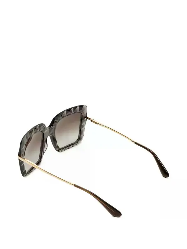 Dolce & Gabbana Textured Square Frame Sunglasses - Grey