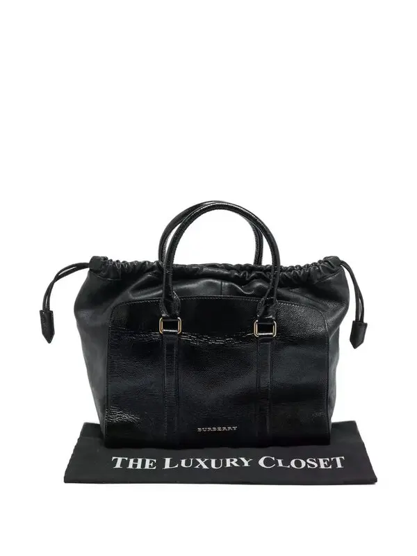 Burberry Dinton Leather Tote Bag - Black