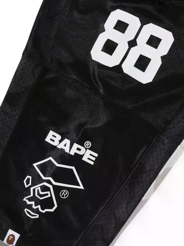 A BATHING APE Camouflage-print Logo-print T-shirt - Black