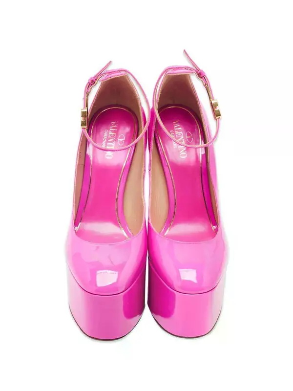 Valentino Garavani Patent Leather Platform Ankle Strap Pumps