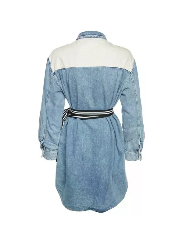 Maje Belted Shirt Midi Dress