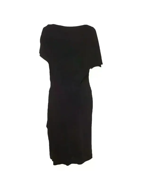 Escada Draped Jersey Midi Dress - Black