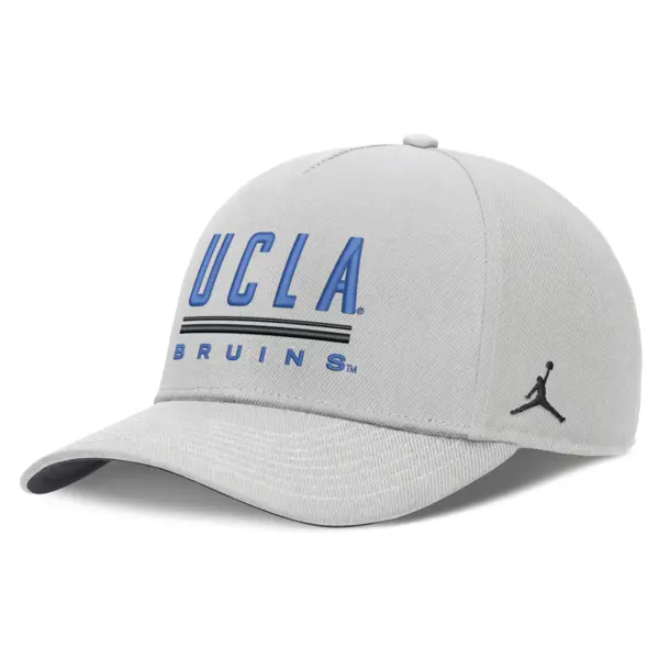 Nike Ucla Sideline Practice Rise Jordan Brand Dri-fit College Adjustable Hat - Grey