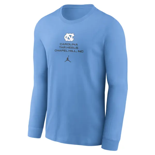 JORDAN North Carolina Sideline Brand Dri-fit College Long-sleeve T-shirt - Blue