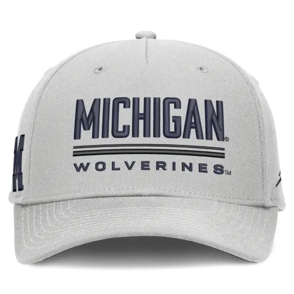 JORDAN Michigan Sideline Practice Rise Dri-fit College Adjustable Cap - Grey