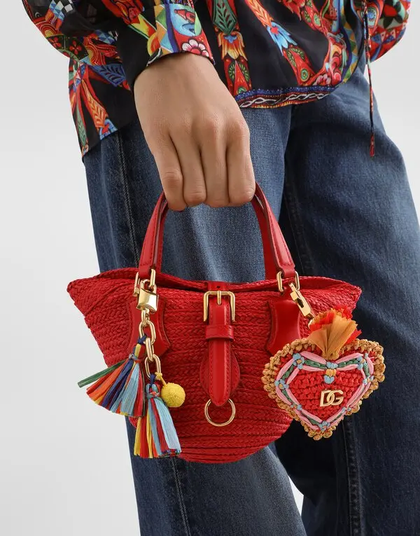 Dolce & Gabbana Keyring With Raffia Charm