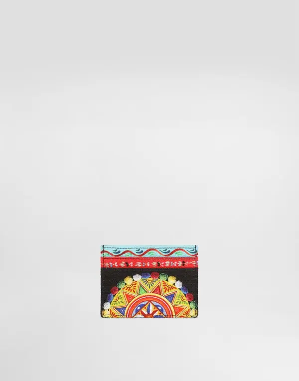 Dolce & Gabbana Carretto-print Canvas Card Holder