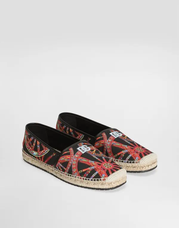Dolce & Gabbana Carretto-print Canvas Espadrilles - Multicolor