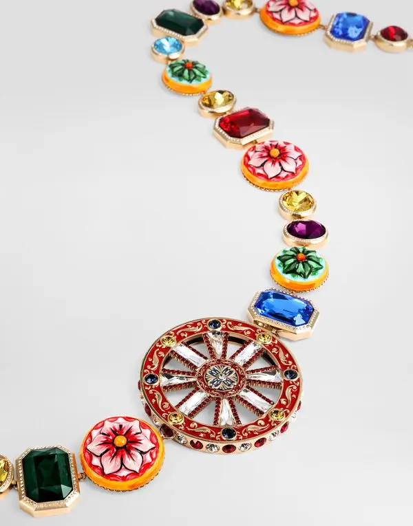 Dolce & Gabbana Carretto Wheel Embellished Belt