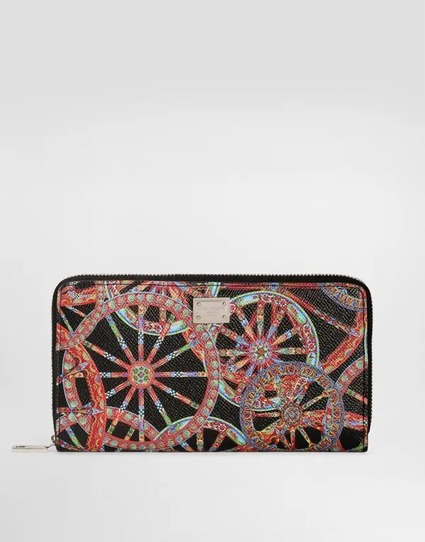 Dolce & Gabbana Carretto-print Calfskin Wallet - Multicolor