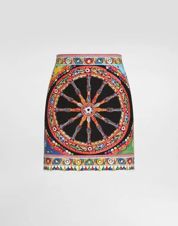 Dolce & Gabbana Carretto-print Fabric Skirt - Multicolor