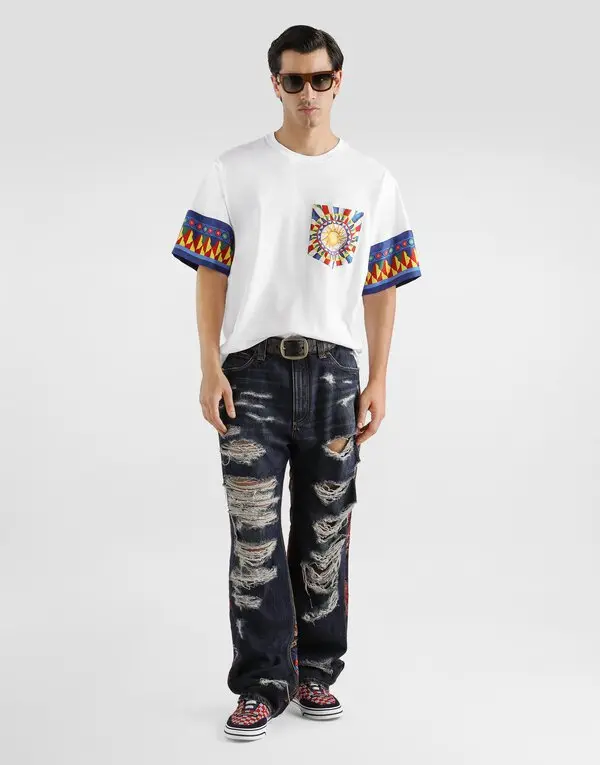 Dolce & Gabbana Cotton T-shirt With Carretto-print
