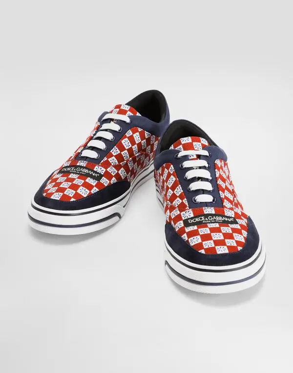 Dolce & Gabbana Dg Sailing Sneakers In Printed Canvas