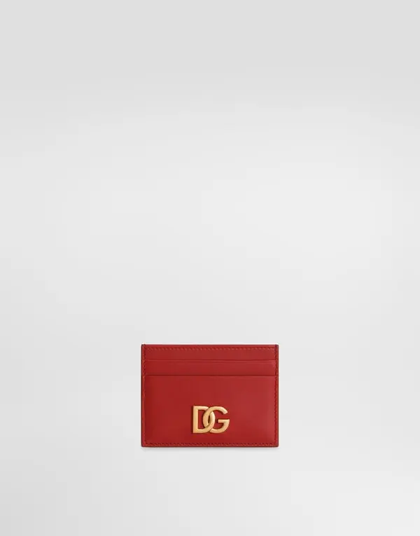 Dolce & Gabbana Calfskin Card Holder - Red