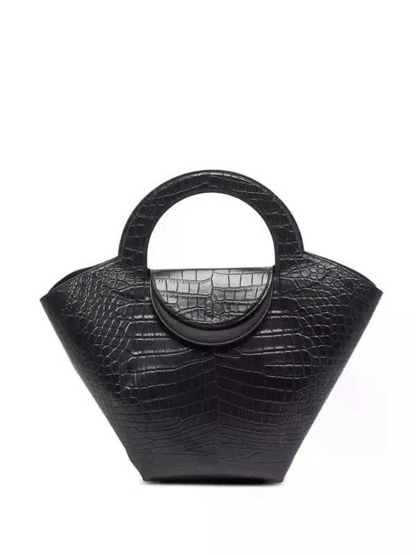 Bottega Veneta Crocodile-embossed Tote Bag - Black