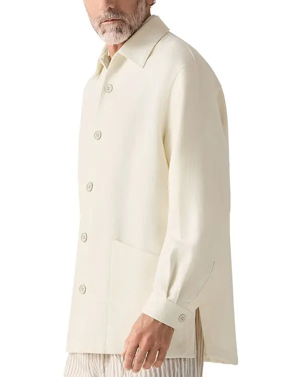 Zegna Wool And Linen Overshirt - White