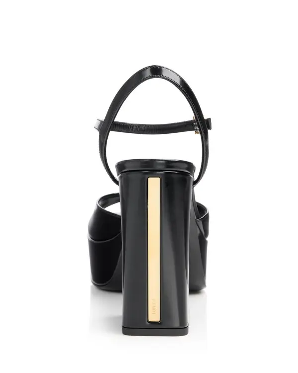 Fendi Arco Platform Sandals With Gold-tone Hardware