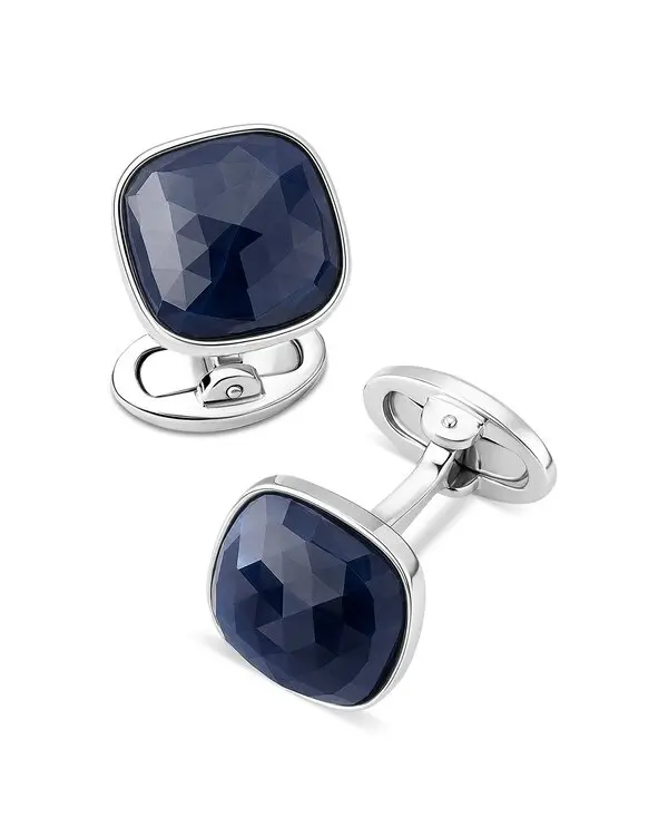 JAN LESLIE Sapphire Square Sterling Cufflinks