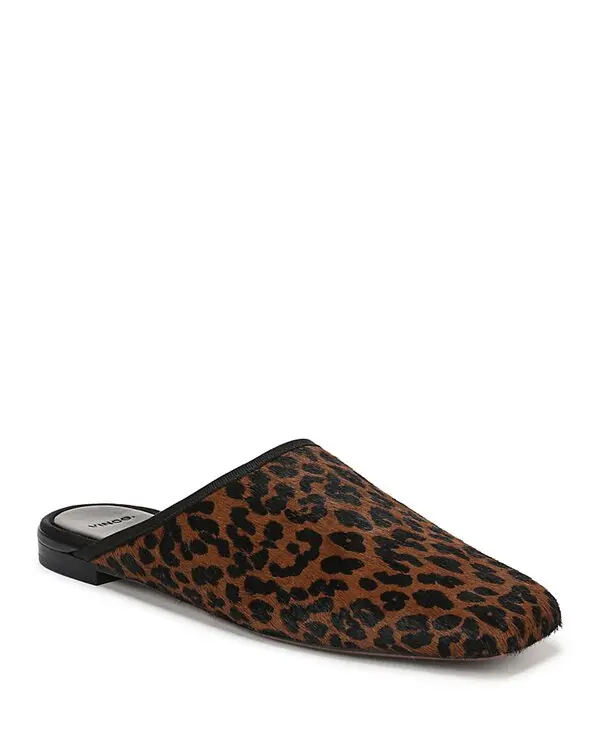 Vince Dakota Calf Hair Mules - Brown Multi