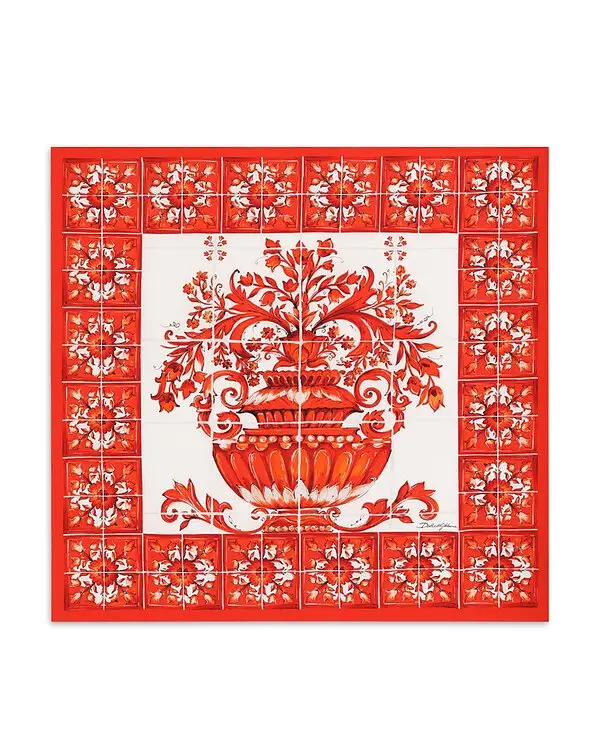 Dolce & Gabbana Majolica Silk Scarf - Multicolor