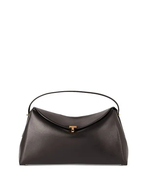 TOTEME T-lock Convertible Top Handle Bag - Bark