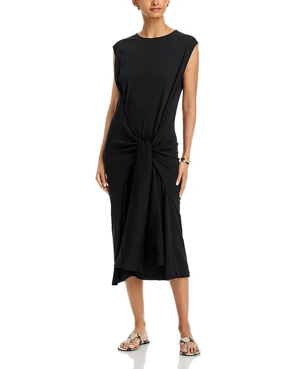TOTEME Tie-waist Jersey Maxi Dress - Black