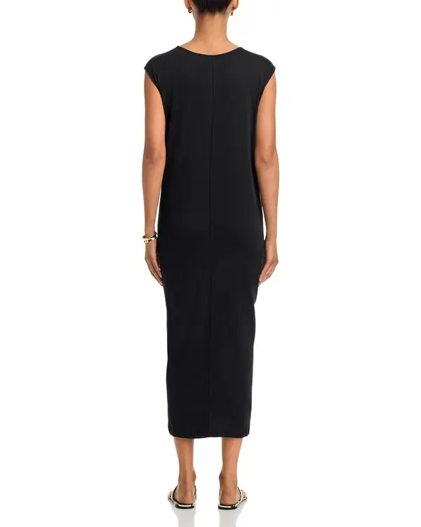 TOTEME Tie-waist Jersey Maxi Dress - Black