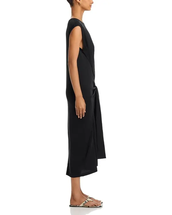 TOTEME Tie-waist Jersey Maxi Dress - Black