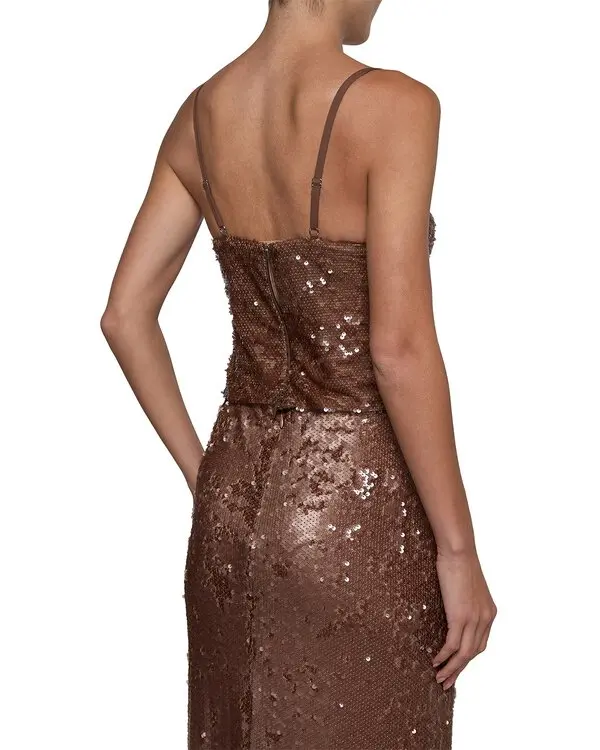 L'Agence Lior Sequin Bralette Camisole Top