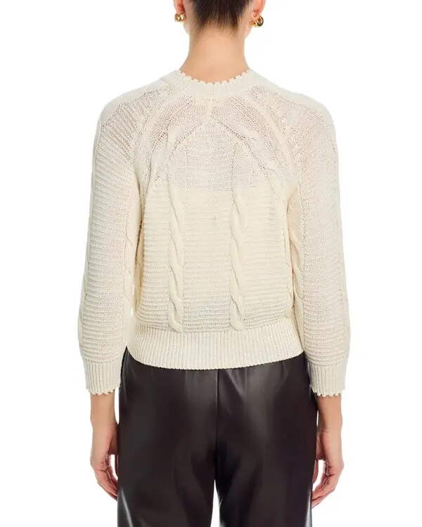 L'Agence Darcy Cable Stitch Cardigan Sweater