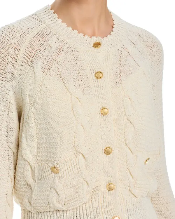 L'Agence Darcy Cable Stitch Cardigan Sweater