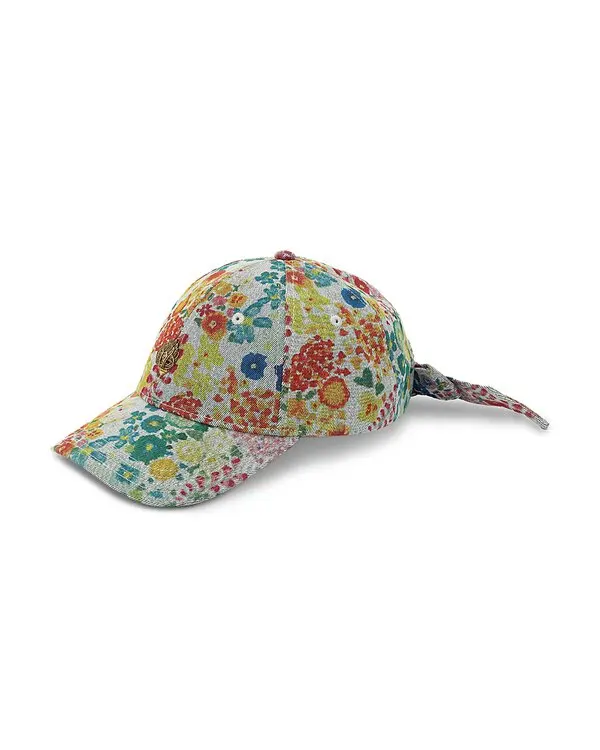 Kurt Geiger Floral Denim Baseball Cap - Rainbow